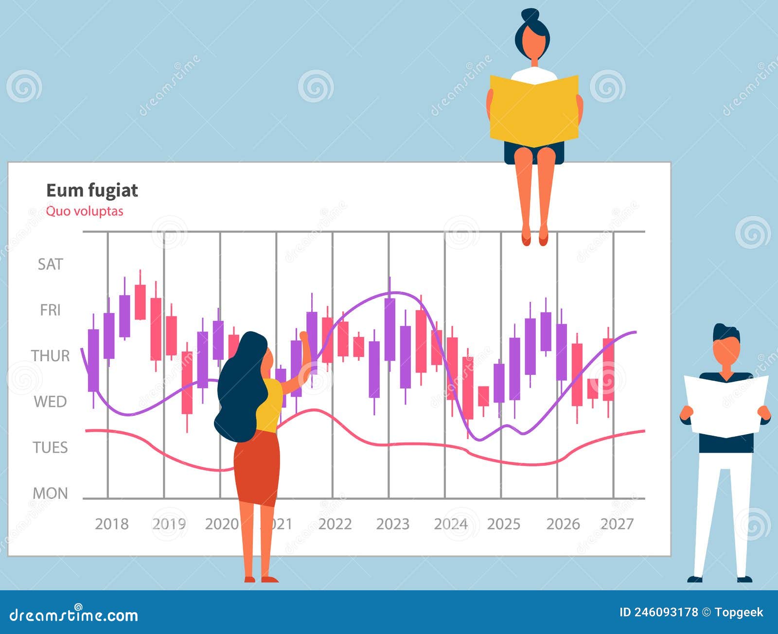 Presenters Show Statistical Indicators And Data On Diagram. Colleagues ...
