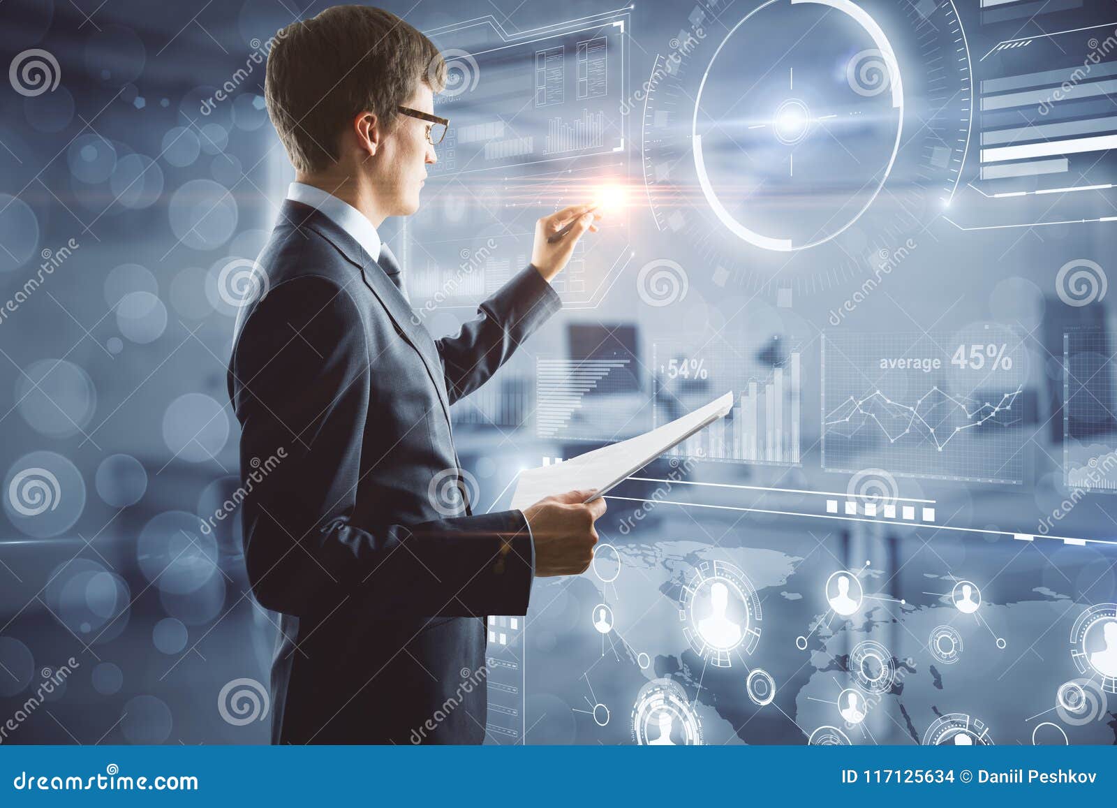 Analytics and Innovation Concept Stock Photo - Image of hologram ...