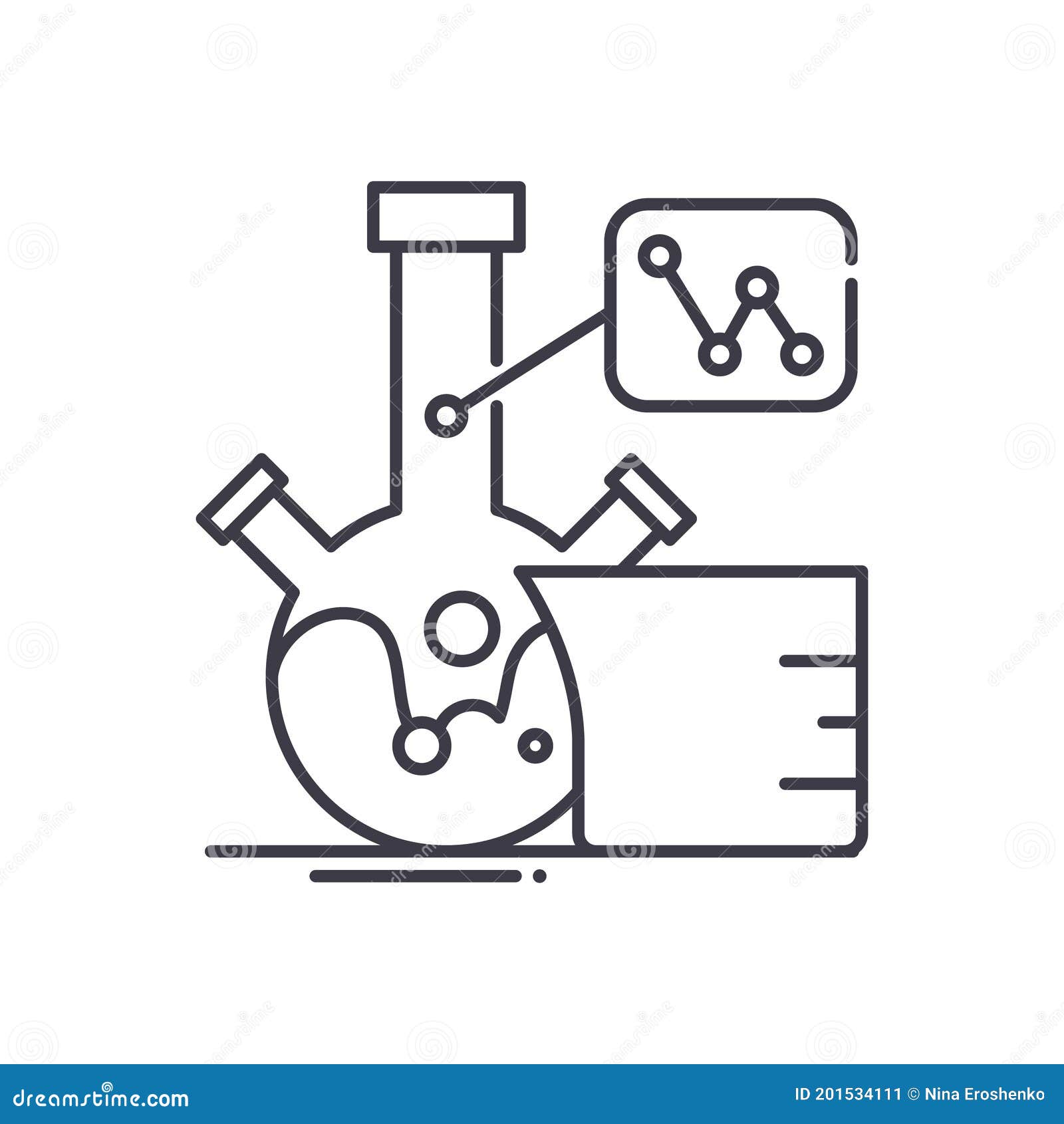 Analytics Lab Icon, Linear Isolated Illustration, Thin Line Vector, Web ...