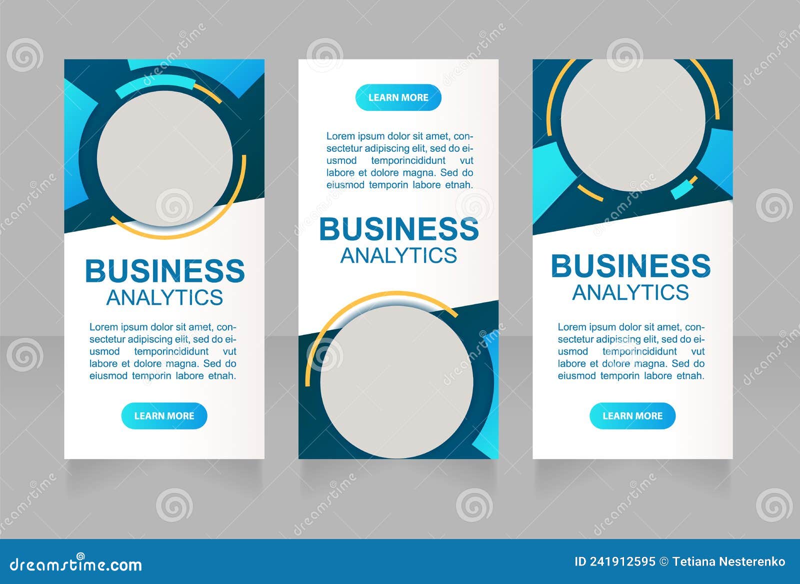 Analytics of Modern Business Processes Web Banner Design Template Stock ...