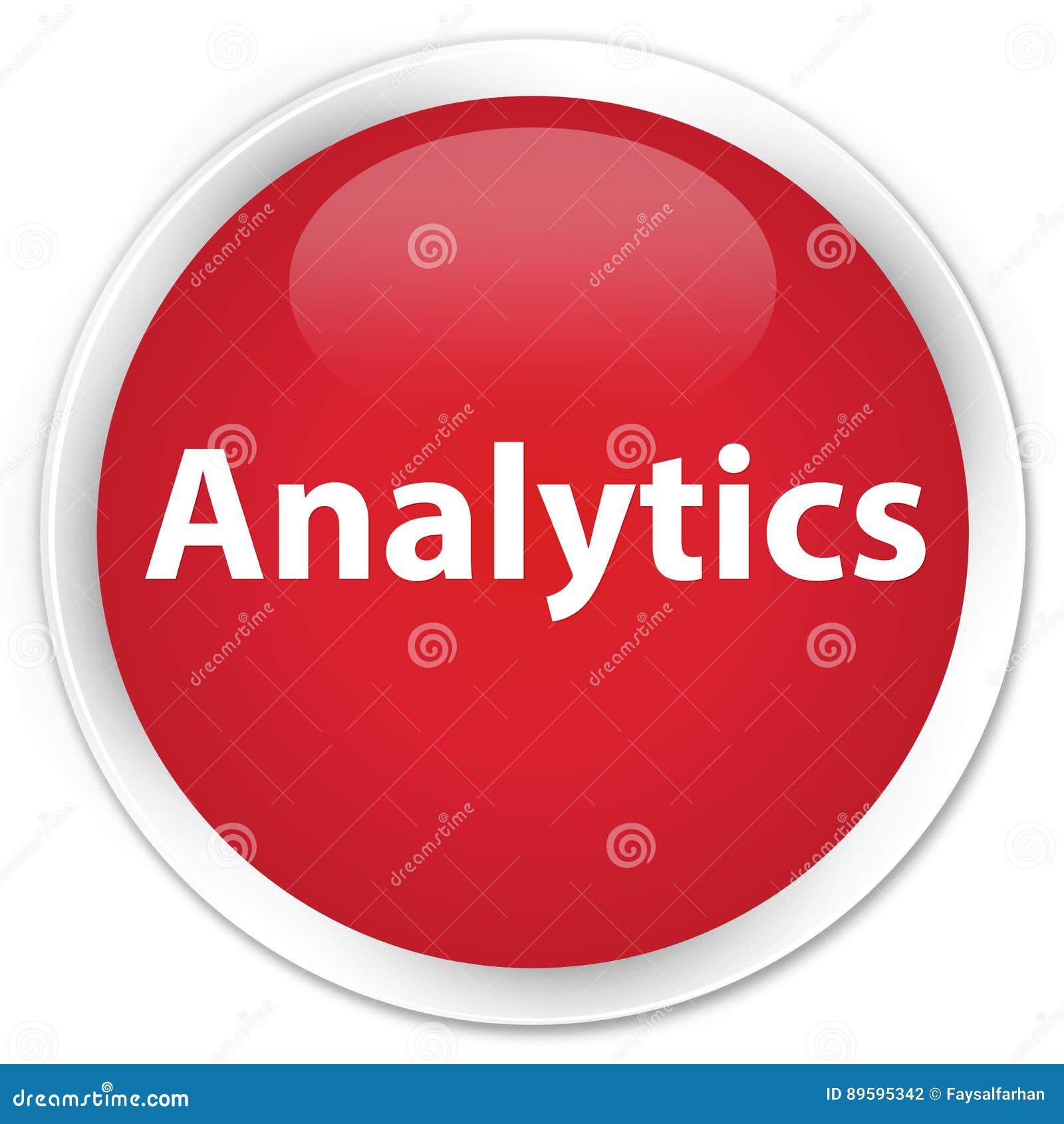 Analytics Premium Red Round Button Stock Illustration - Illustration of ...