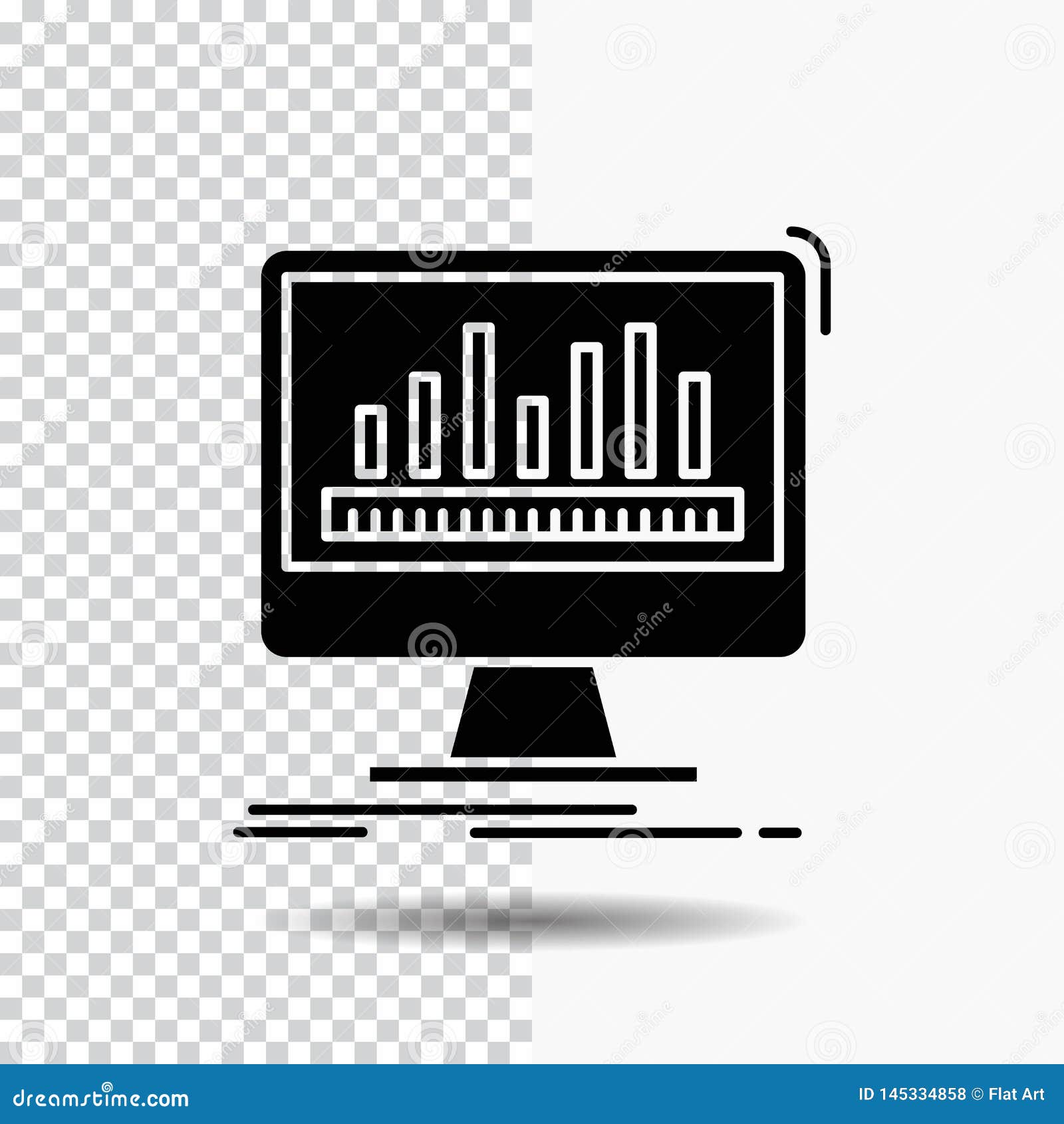 Analytics, Processing, Dashboard, Data, Stats Glyph Icon On Transparent ...