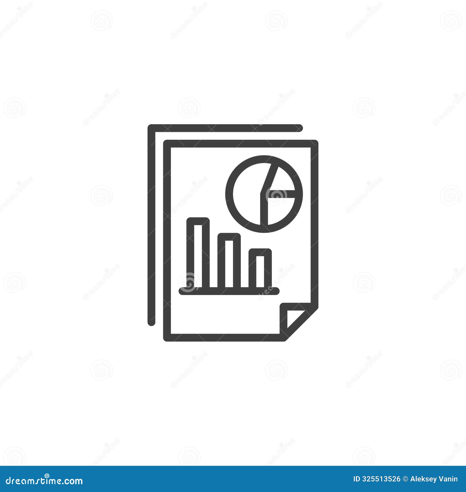 Analytics Report line icon stock illustration. Illustration of ...