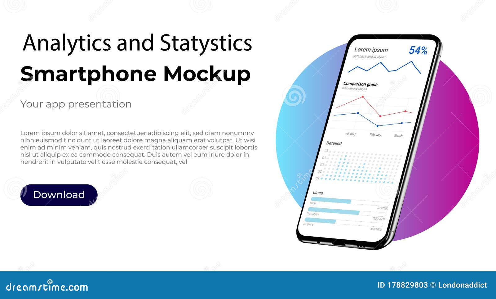 Analytics and Statistics Business Admin Dashboard for Market Analysis ...