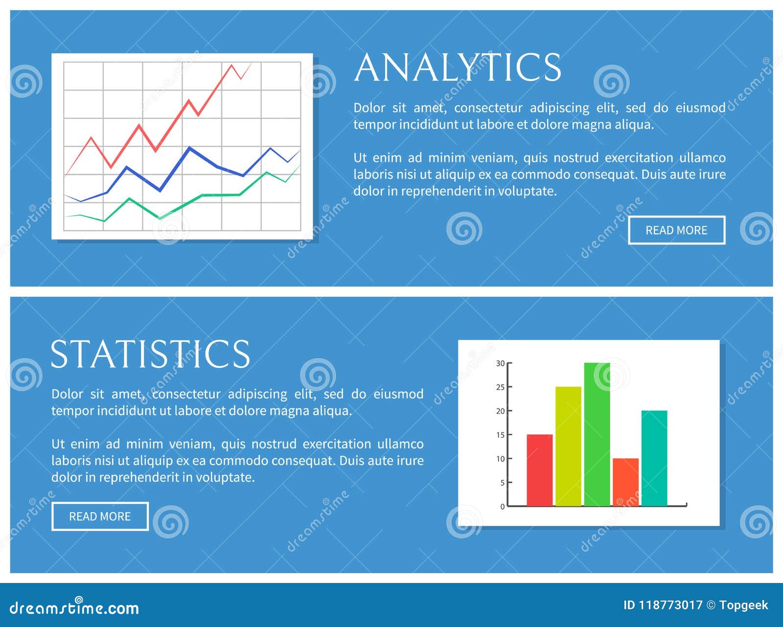 Analytics and Statistics Card, Vector Illustration Stock Vector ...