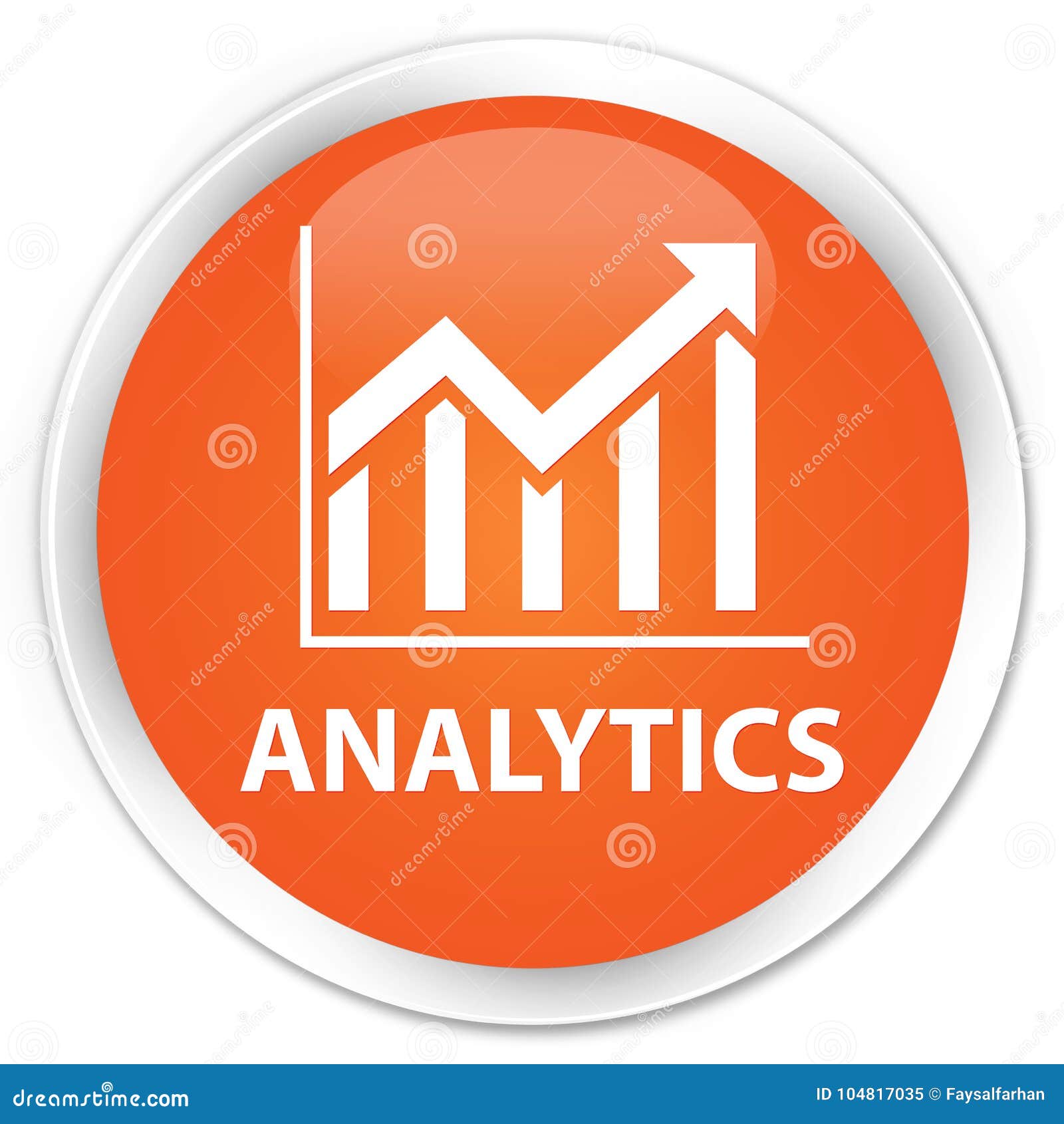 Analytics (statistics Icon) Premium Orange Round Button Stock ...