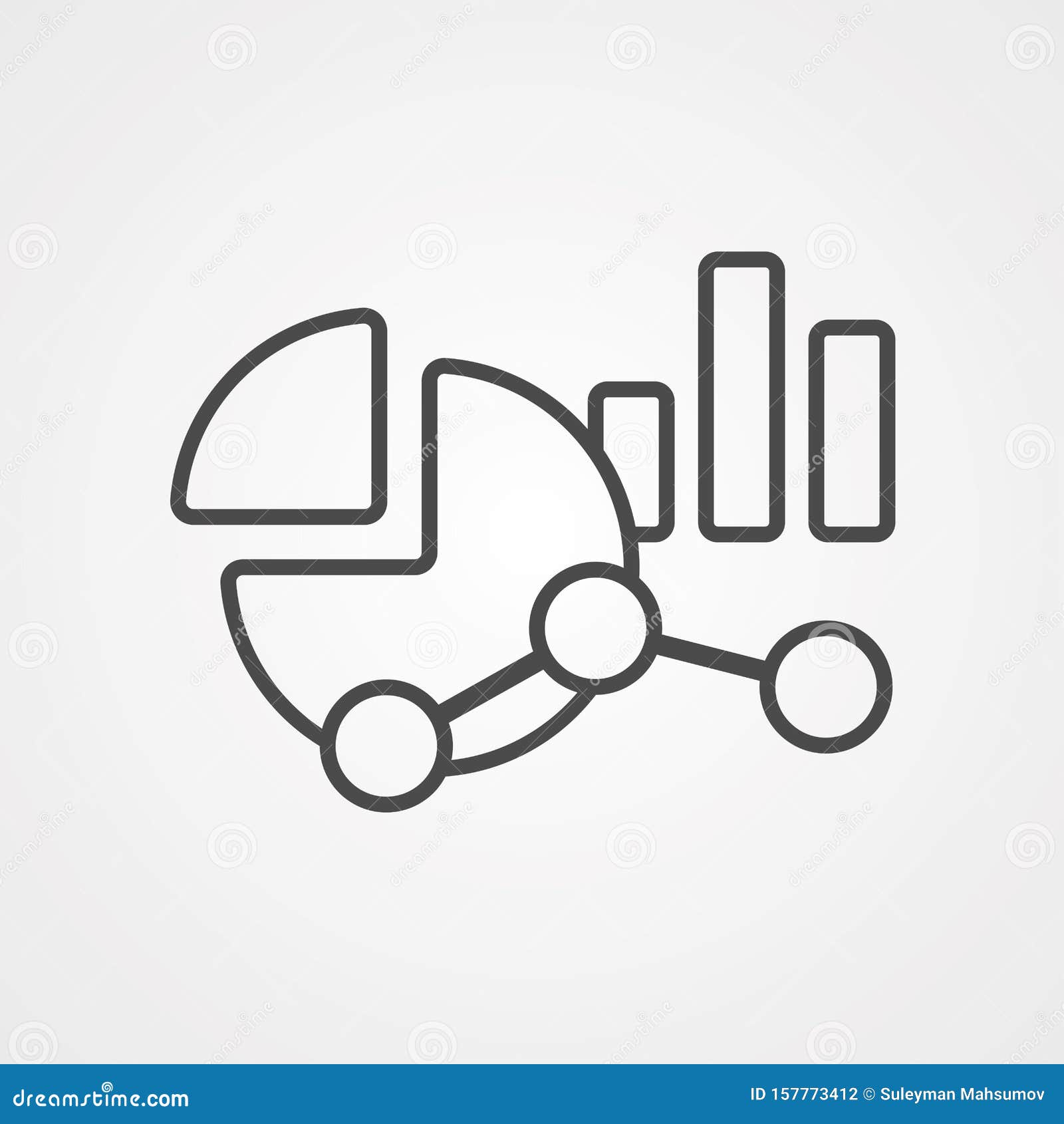 Analytics Vector Icon Sign Symbol Stock Illustration - Illustration of ...