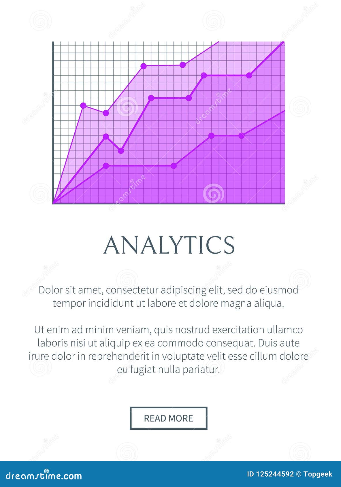 Analytics Visualization in Form of Linear Graphic Stock Vector ...