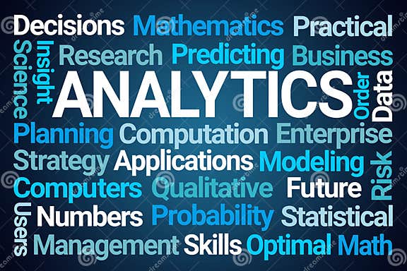 Analytics Word Cloud stock illustration. Illustration of mathematics ...