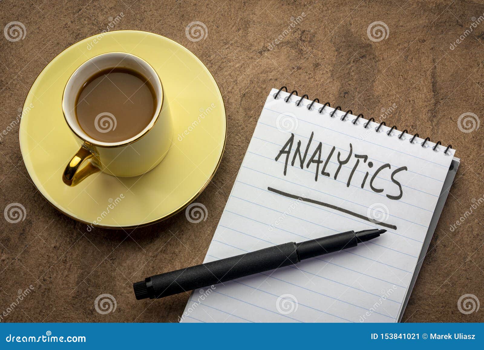 Analytics Handwriting in Notebook Stock Image - Image of finance, data ...