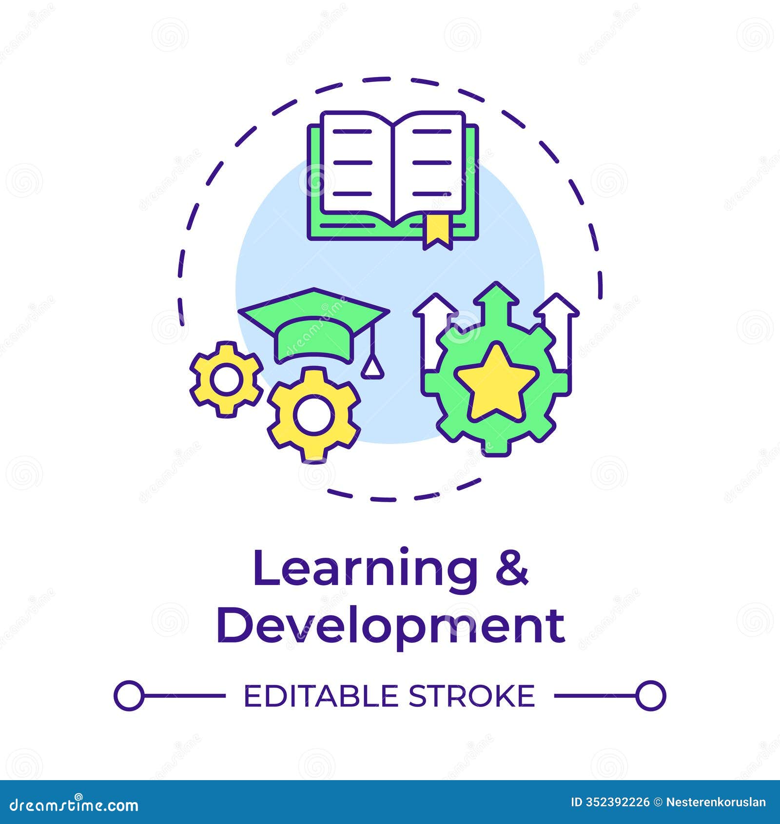 Workforce Planning Business Process Icon Doodle Illustration Cartoon ...