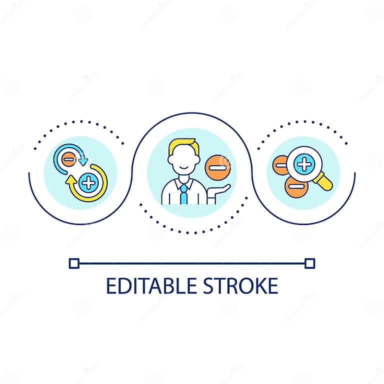 Analyze Advantages and Disadvantages Loop Concept Icon Stock Vector - Illustration of highlight ...