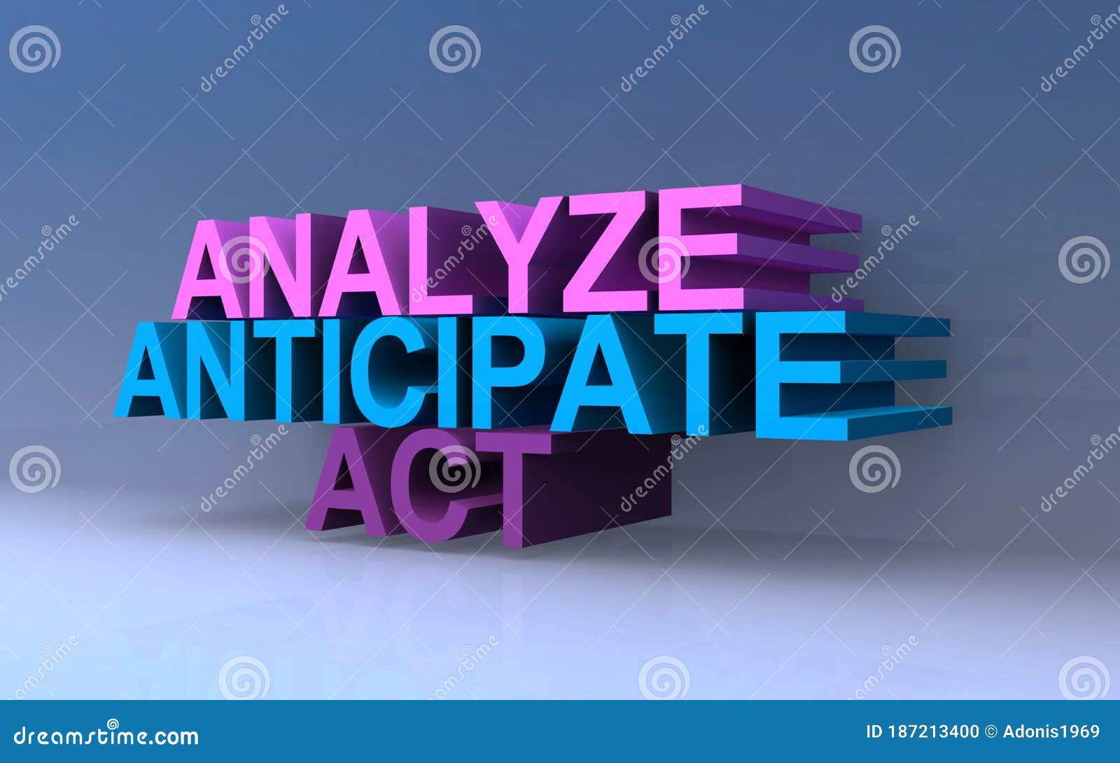 Analyze anticipate act stock illustration. Illustration of next - 187213400