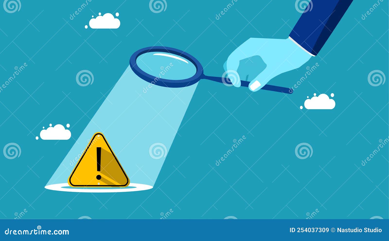 Analyze the Cause of the Problem. a Businessman with a Magnifying Glass ...