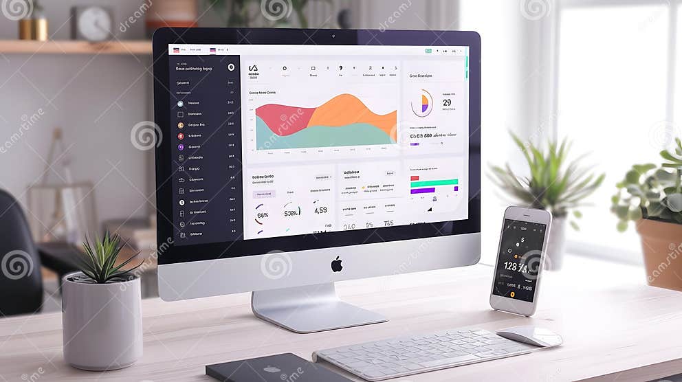 Analyze Data Charts and Graphs, Visualizing Key Performance Indicators ...