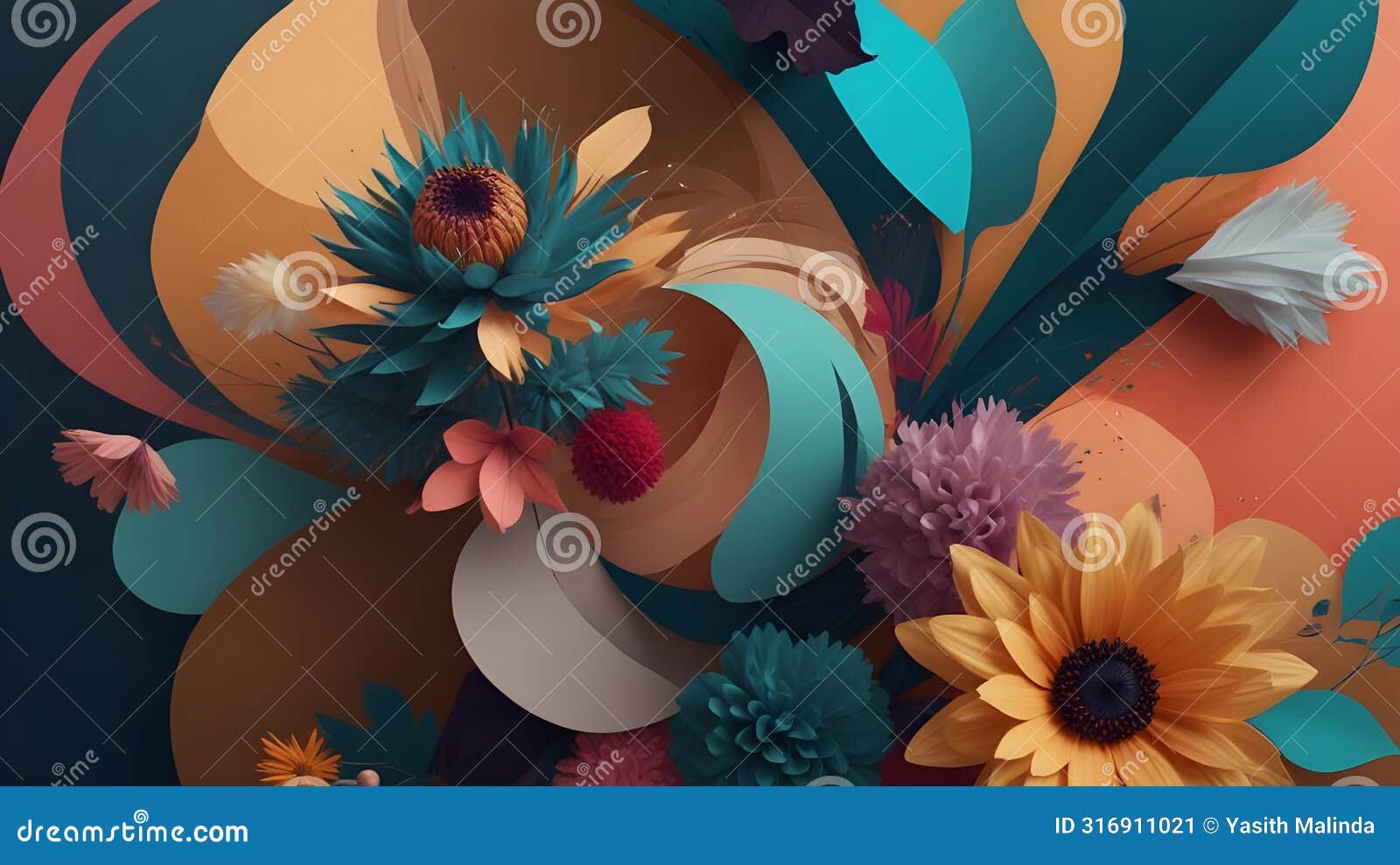 Analyze The Juxtaposition Of Abstract Forms And Recognizable Floral ...