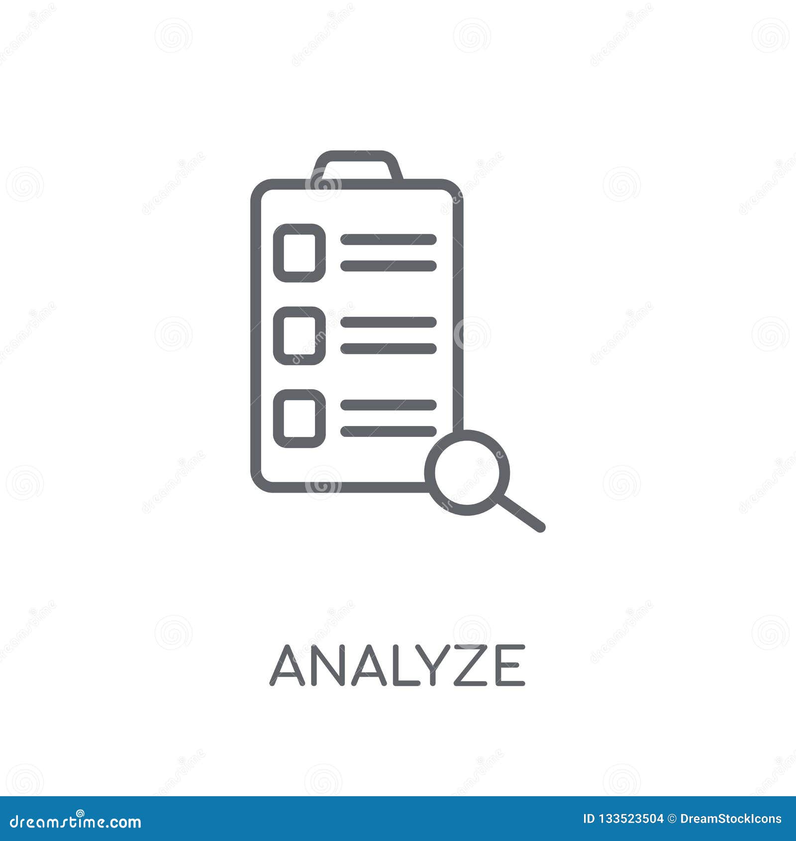 Analyze Linear Icon. Modern Outline Analyze Logo Concept on Whit Stock ...