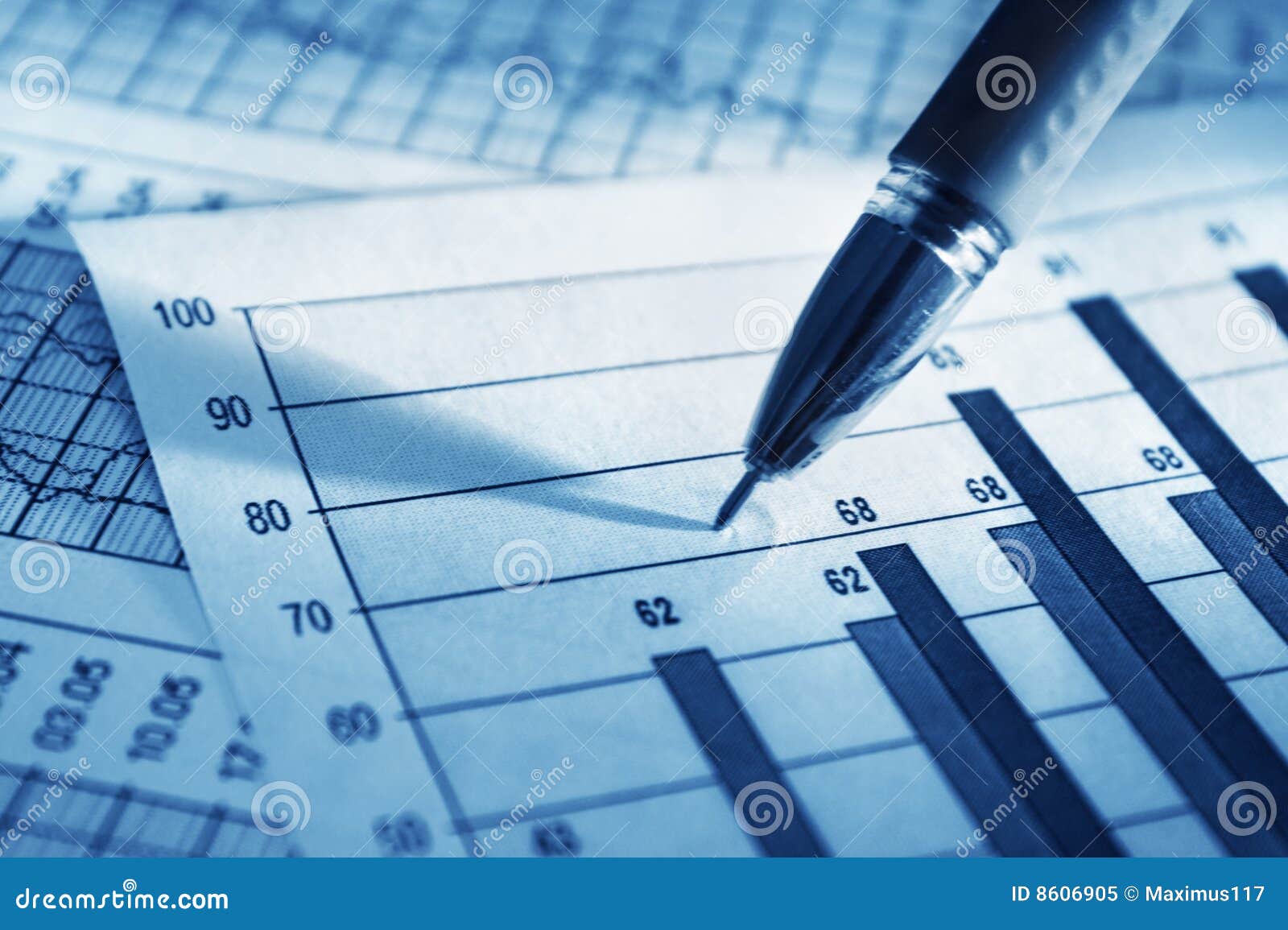 Analyzing stock image. Image of balance, blue, finances - 8606905