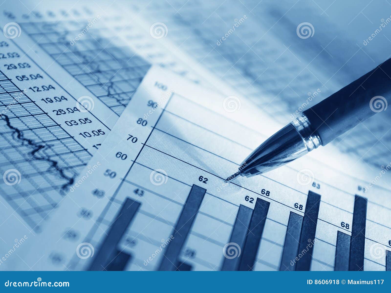 Analyzing stock photo. Image of blue, making, calculator - 8606918