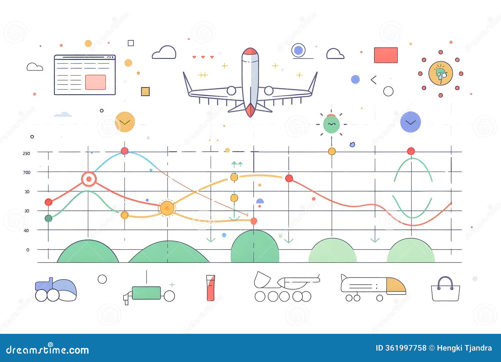 Map Of Flight Routes Airplanes Network Use For Global Travel, Import ...