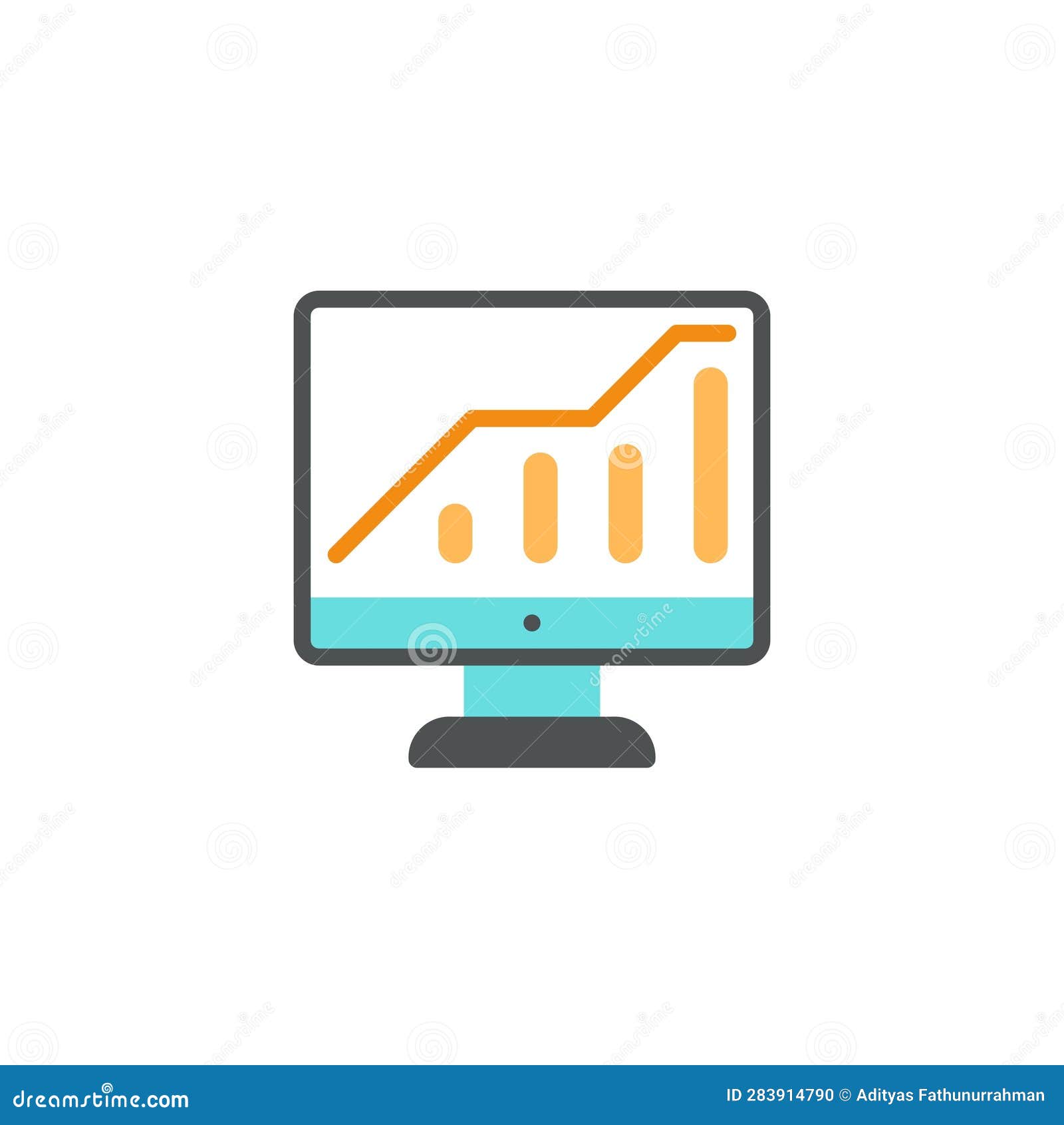 Analyzing Computer Monitor Statistics for Data Insights Stock Vector ...