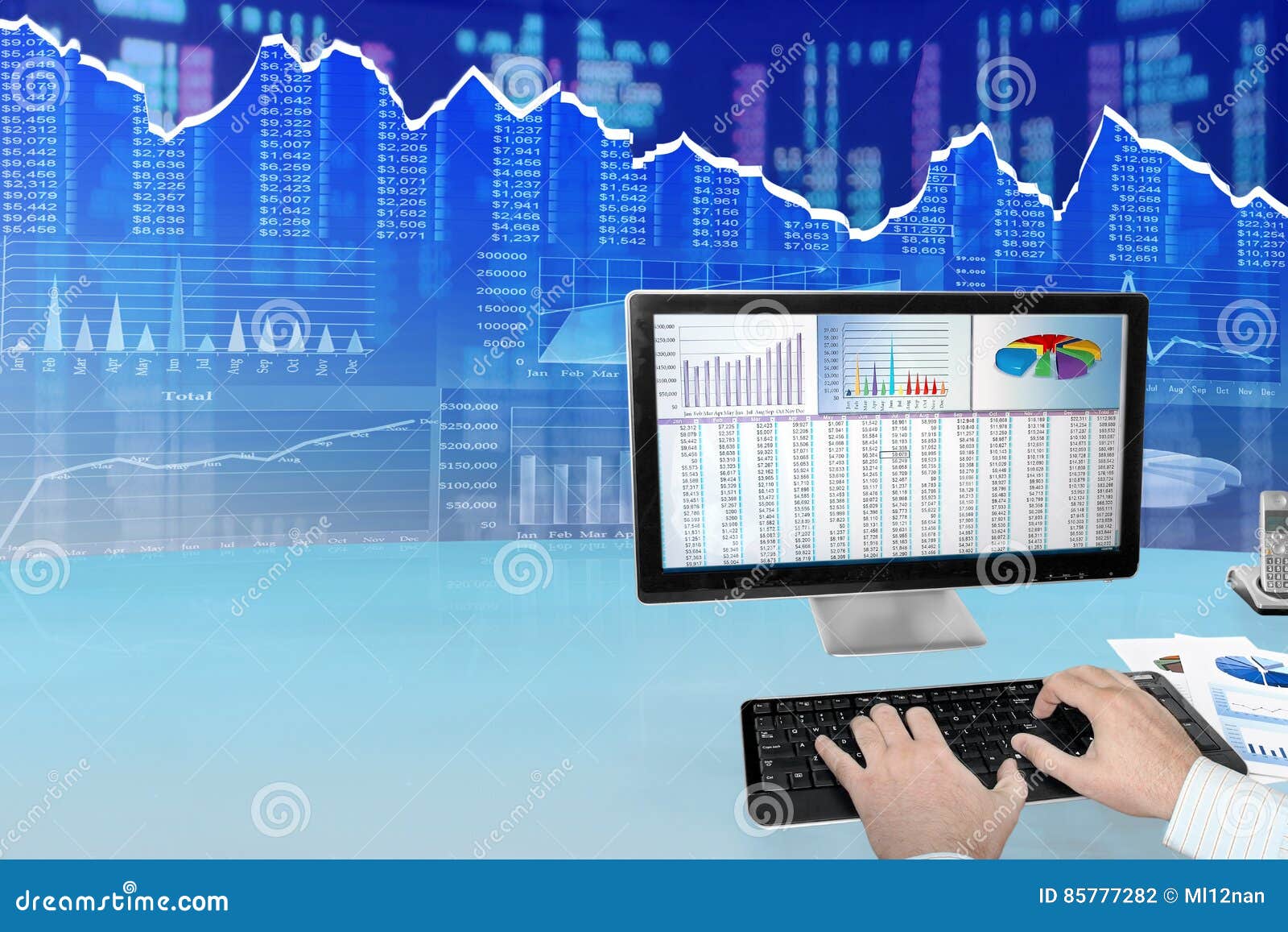 Analyzing Data on Computer stock photo. Image of gain - 85777282 Analyzing Data on Computer stock photo. Image of gain - 85777282
