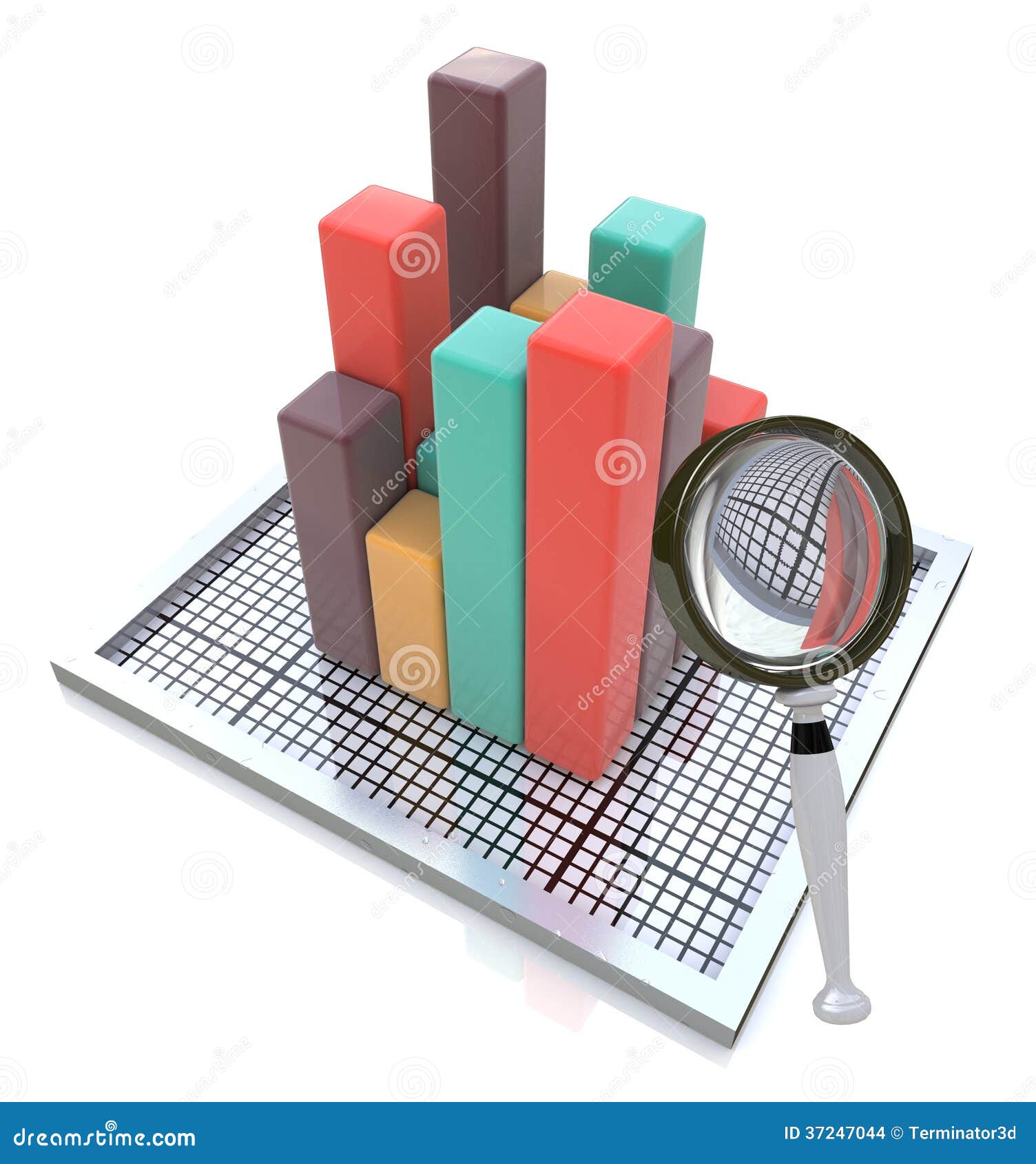 Analyzing the Data stock illustration. Illustration of industry - 37247044