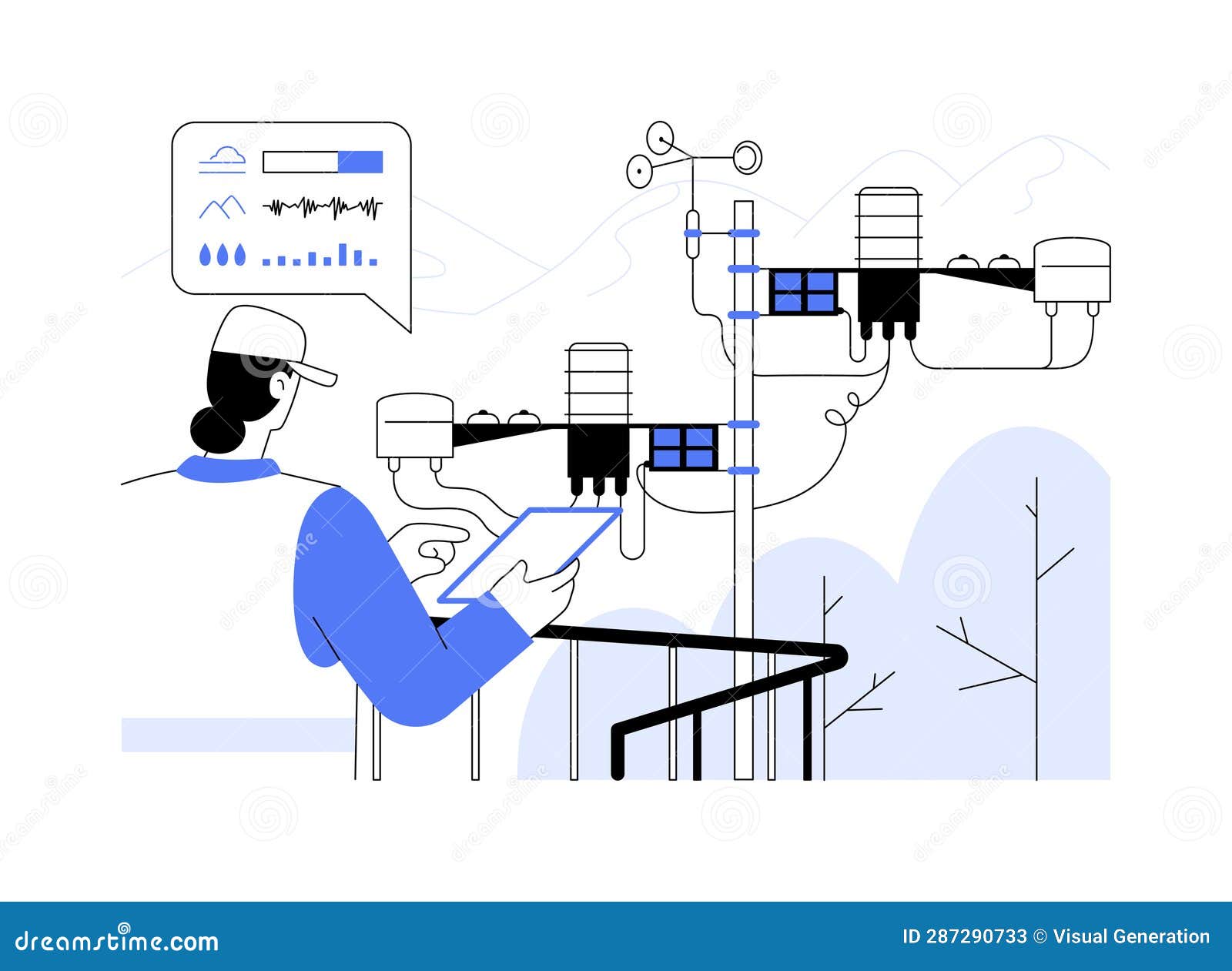 Analyzing Environmental Data Abstract Concept Vector Illustration ...