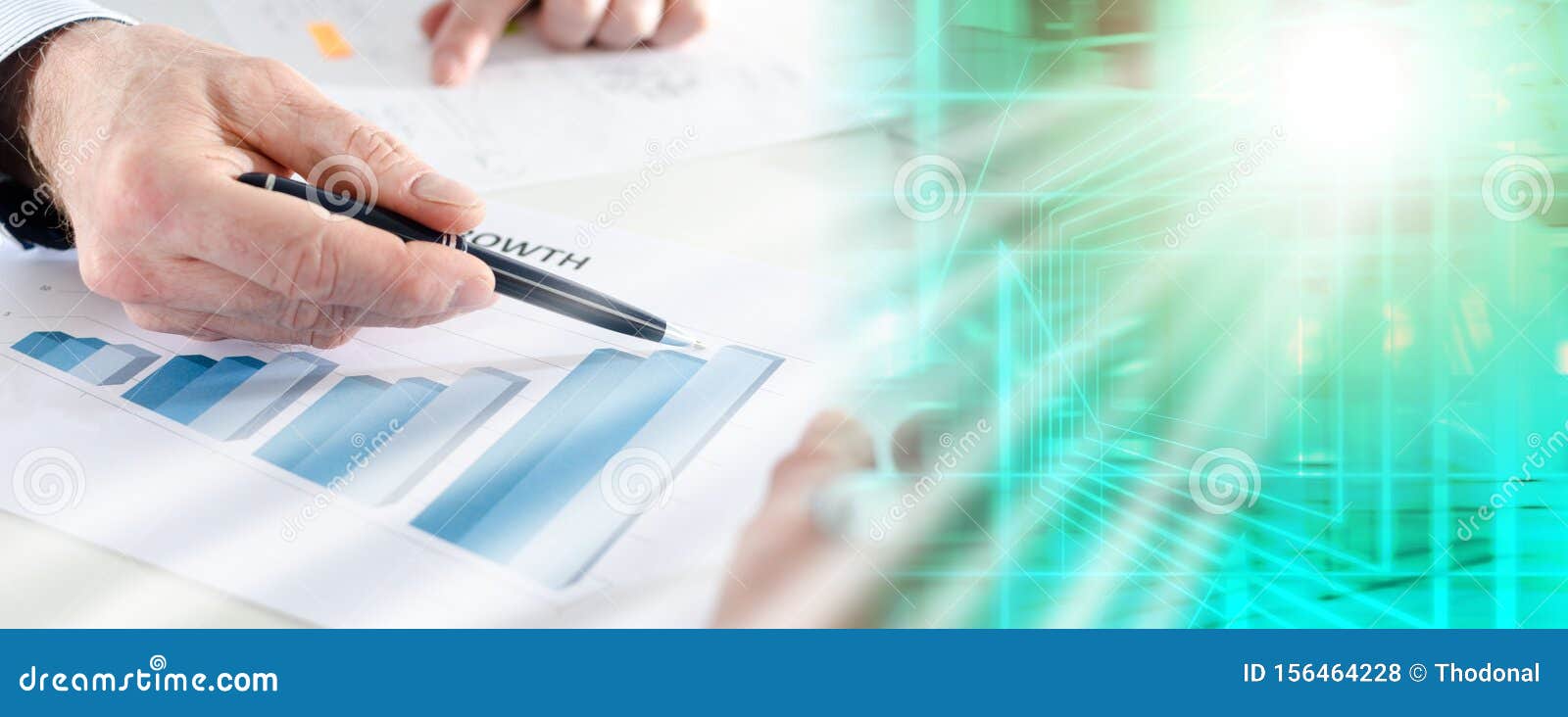 Analyzing Growing Results; Multiple Exposure Stock Photo - Image of ...