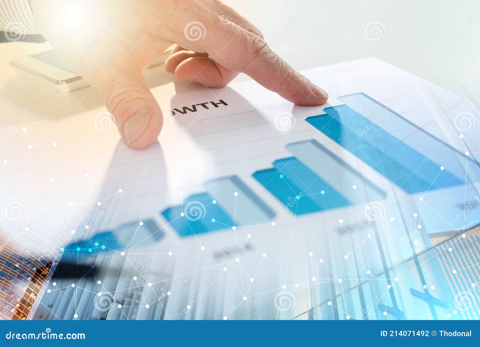 Analyzing Growing Results; Multiple Exposure Stock Photo - Image of ...