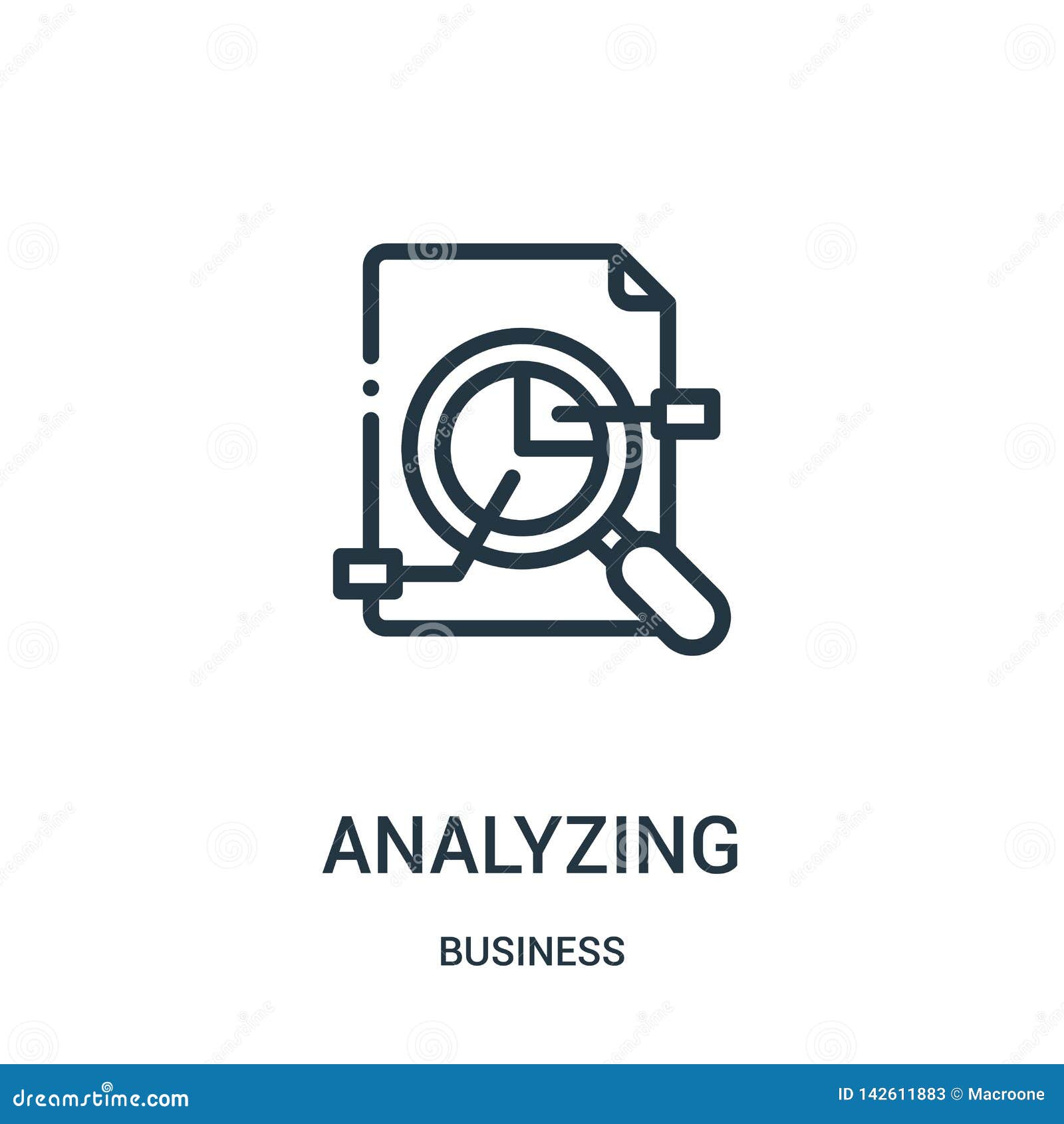 Analyzing Icon Vector from Business Collection. Thin Line Analyzing ...