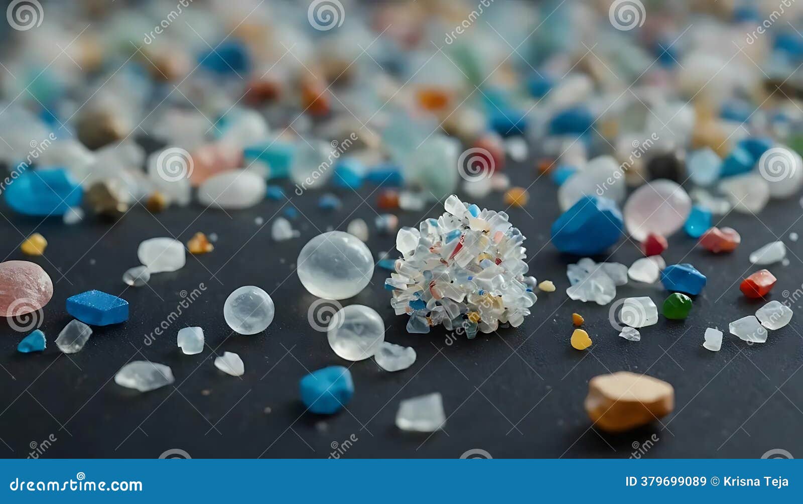 Microplastic Pollution In The Oceans, With Fish Swimming Among Plastic ...