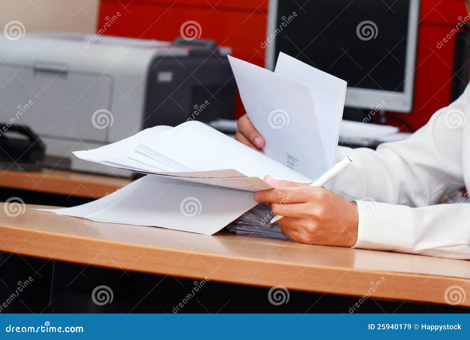 Analyzing paper work stock image. Image of form, office - 25940179
