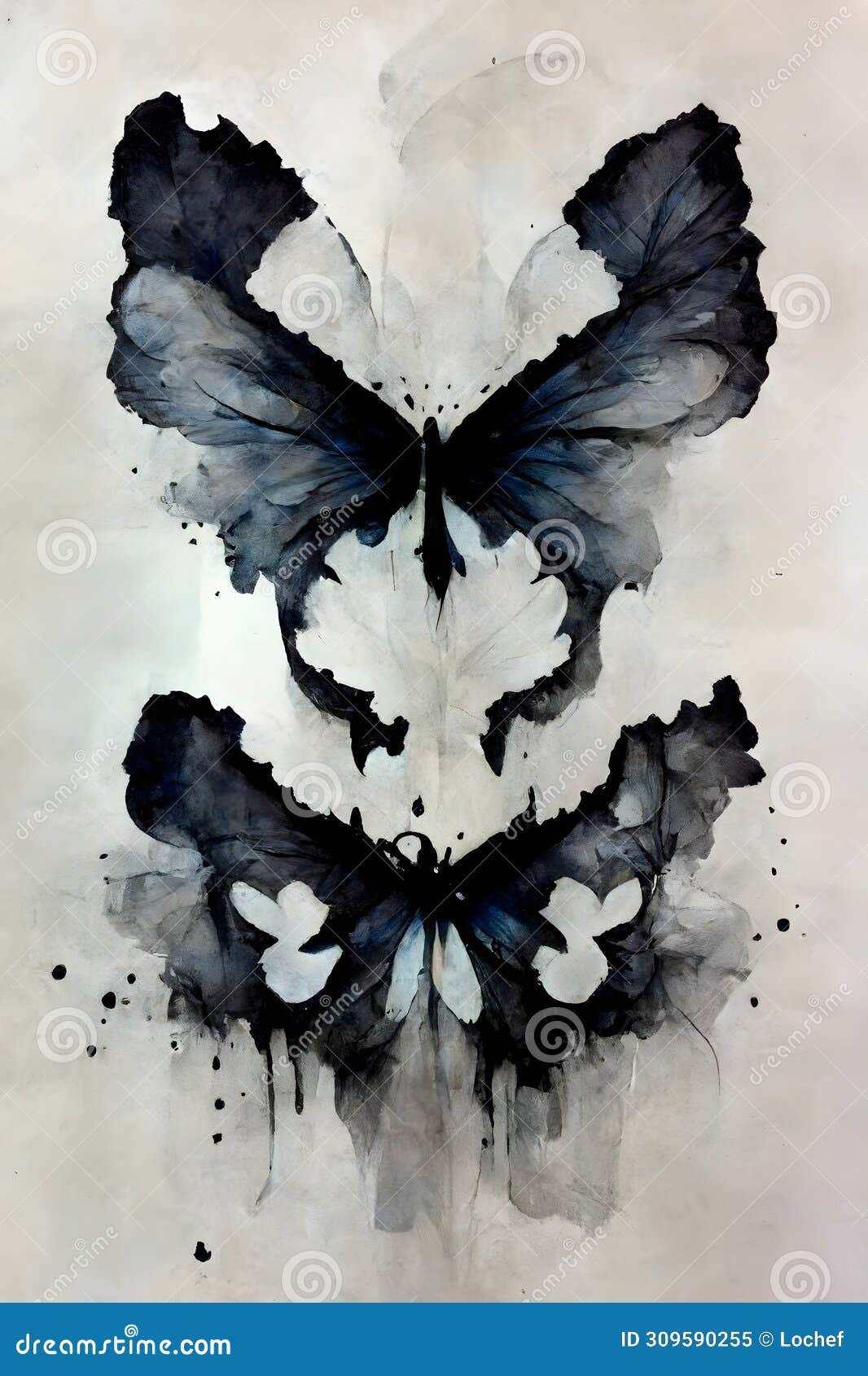 Analyzing Perceptions of Butterfly Imagery within Ink Blots Stock ...