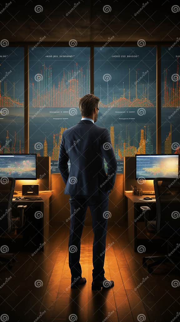 Analyzing Performance Metrics Through Data Visualization The Businessman Gains Insights Stock