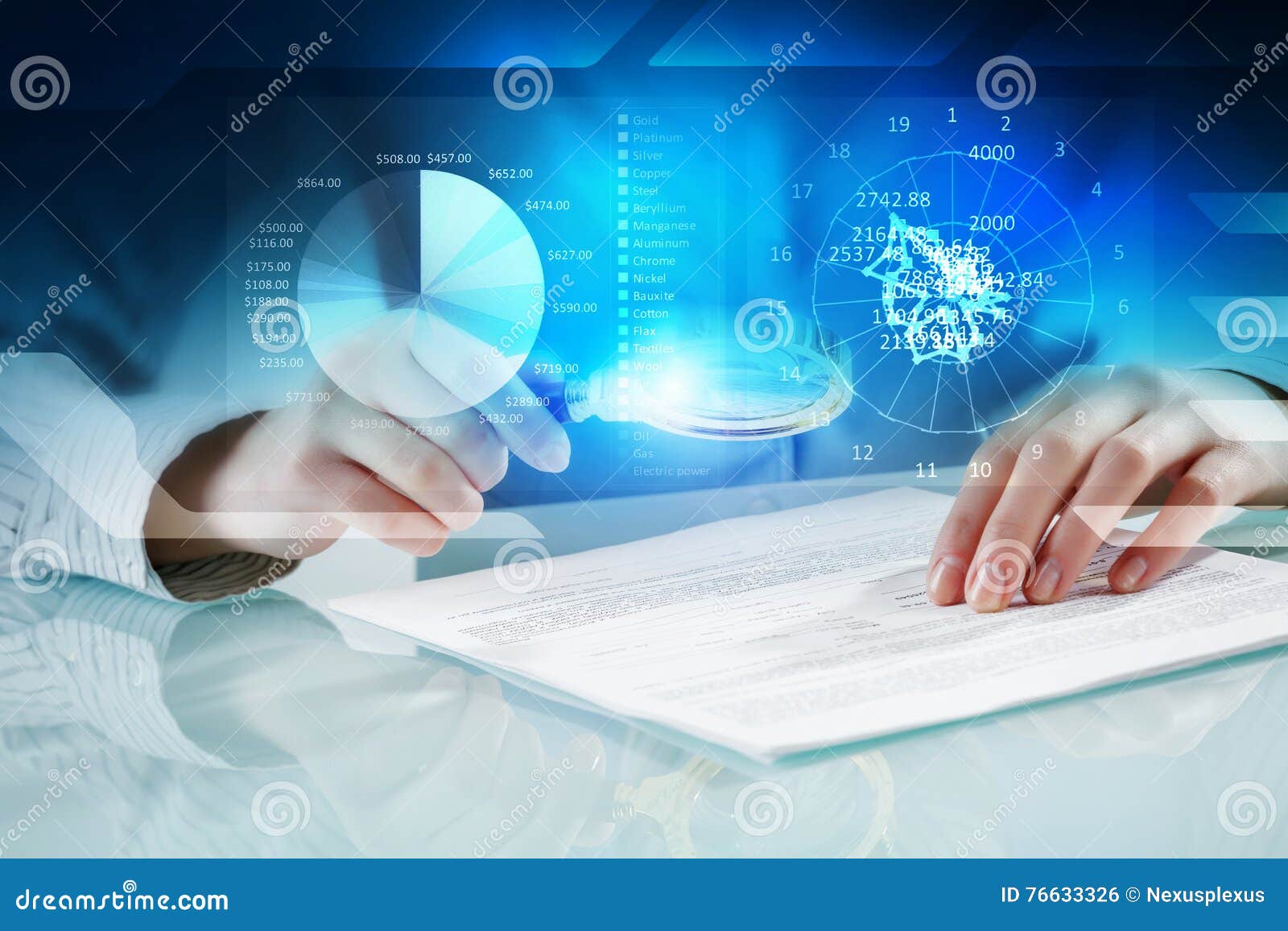 Analyzing Statistics Data . Mixed Media Stock Photo - Image of ...