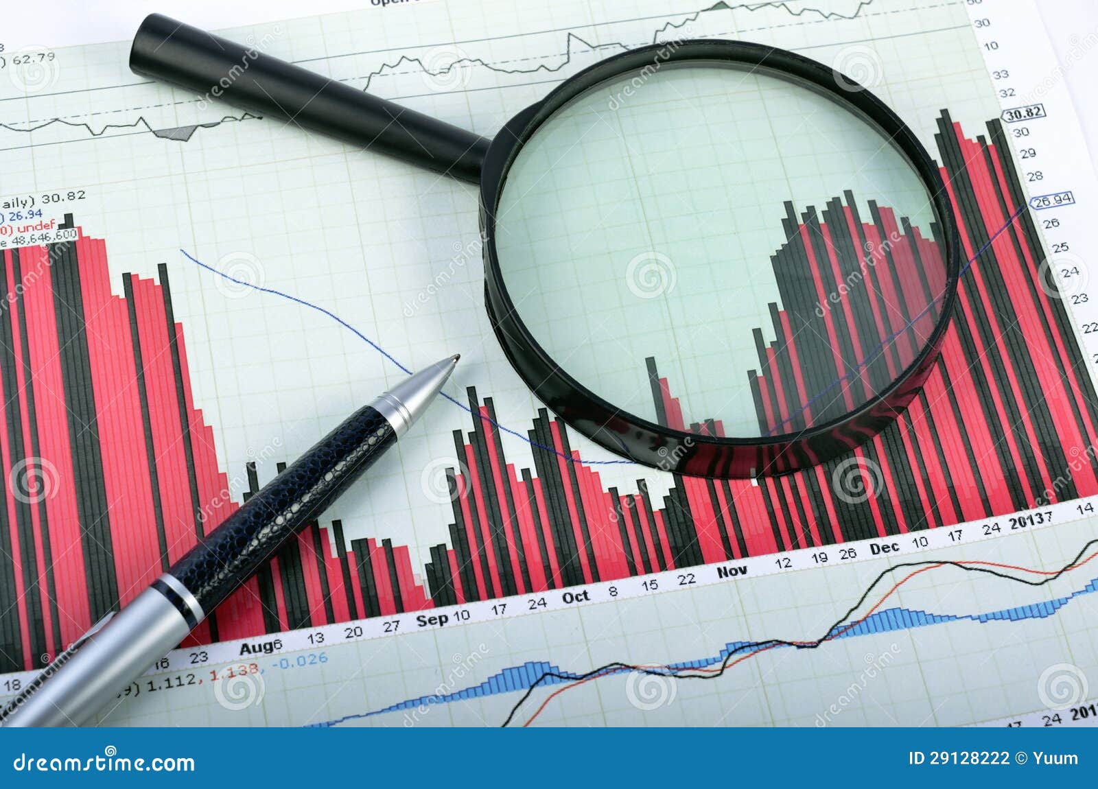 Analyzing the stock market stock photo. Image of federal - 29128222