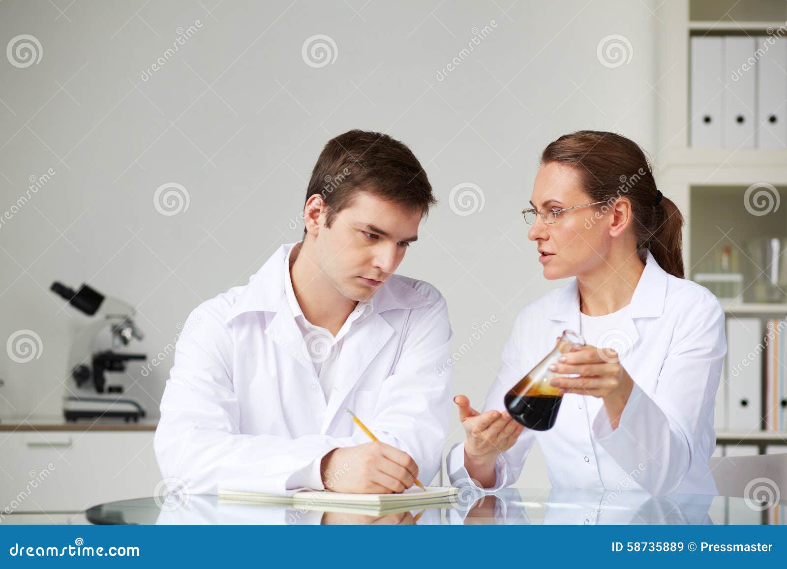 Analyzing substance stock image. Image of investigation - 58735889