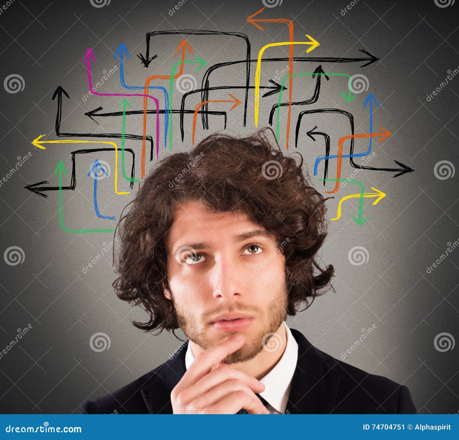 Analyzing Various Possibilities and Solutions Stock Image - Image of ...