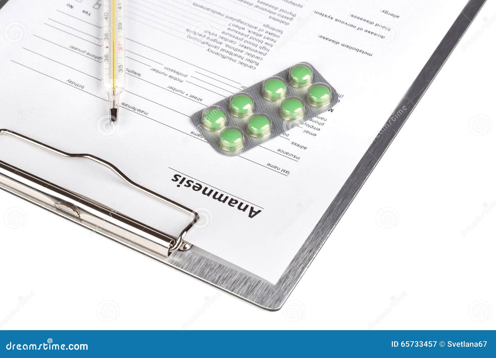 Anamnesis Form on the Board Stock Image - Image of health, clipboard ...