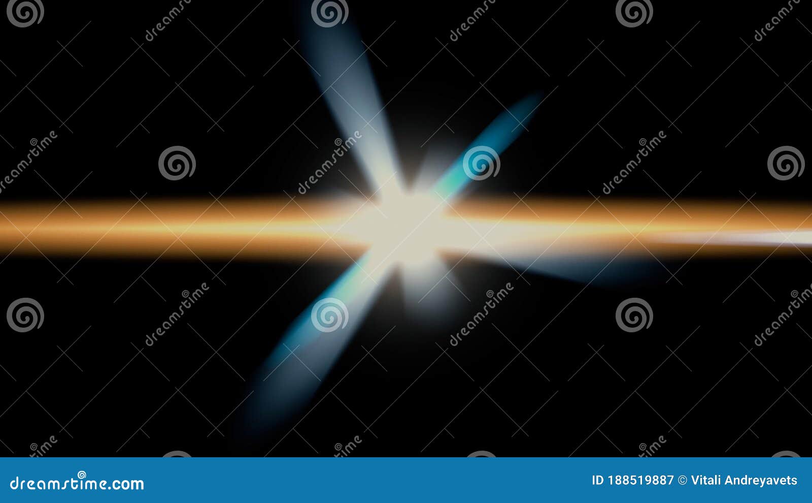 Anamorphic Lens Flare From A Photo Camera Lens. Anamorphic Background ...