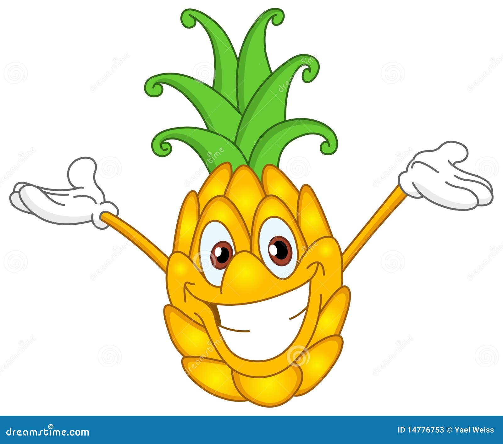 Ananas vector illustratie. Illustration of vrucht, weinig - 14776753