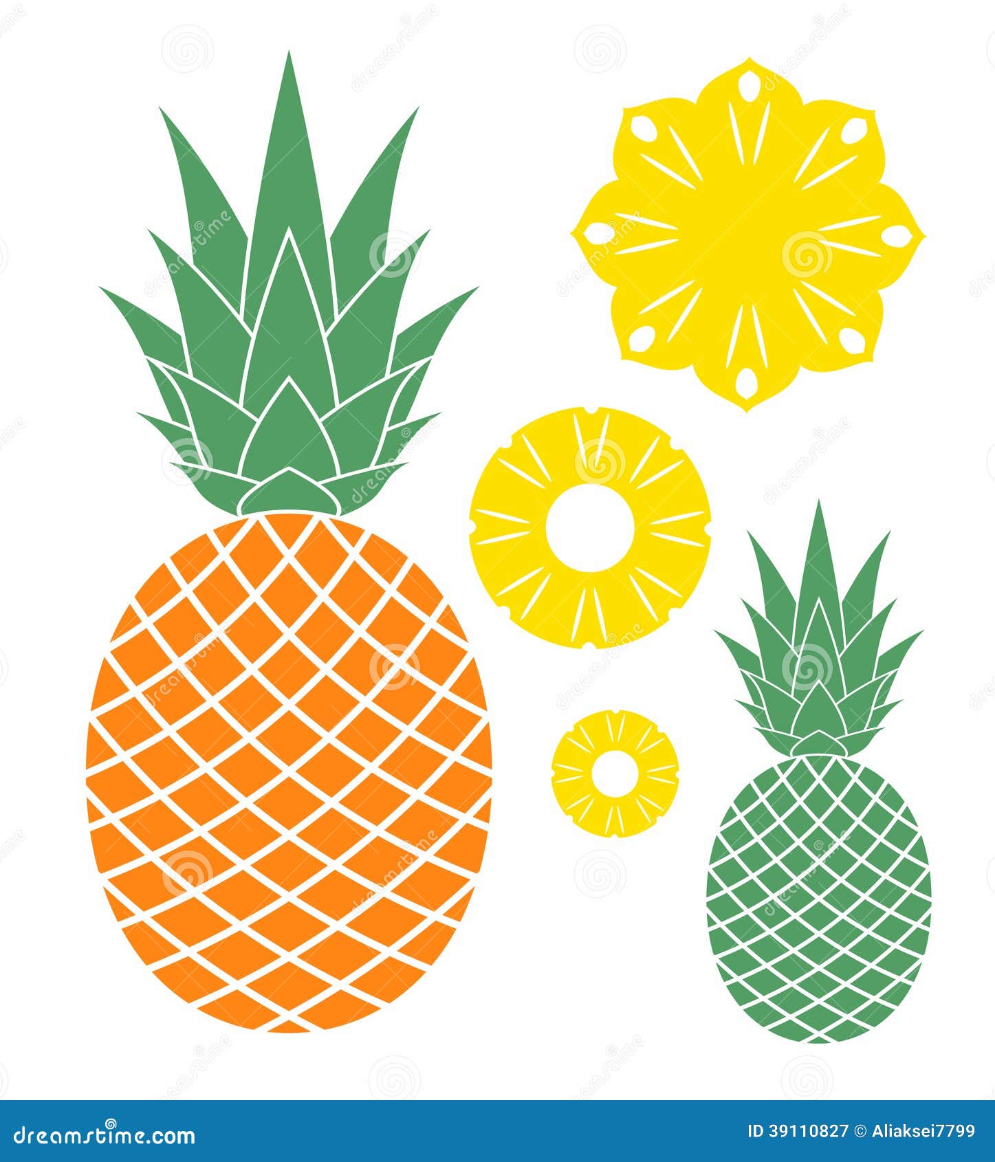 Ananas vektor abbildung. Illustration von element, vitamin - 39110827