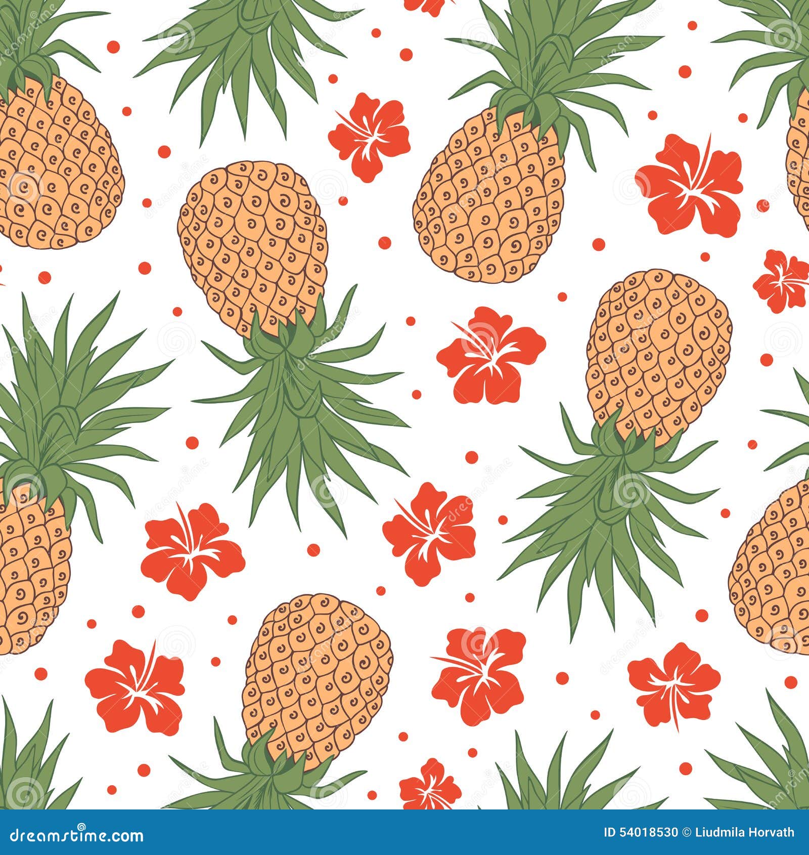 Ananas De Vintage Sans Couture Illustration de Vecteur - Illustration ...