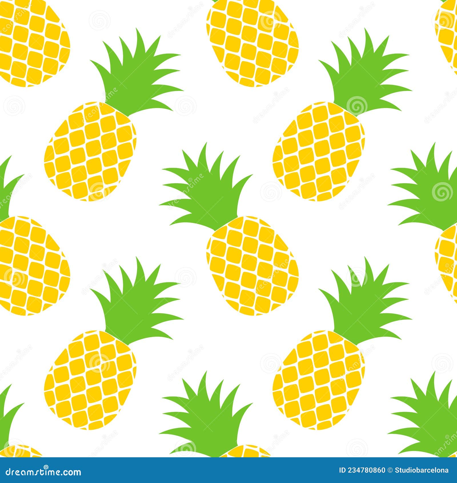 Ananas Fruit Motif Transparent Illustration de Vecteur - Illustration ...