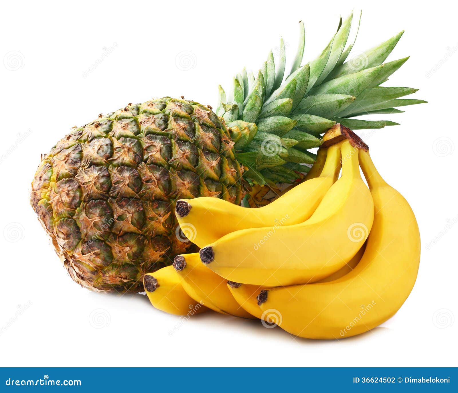 Ananas och bananer. arkivfoto. Bild av banan, frigörande - 36624502