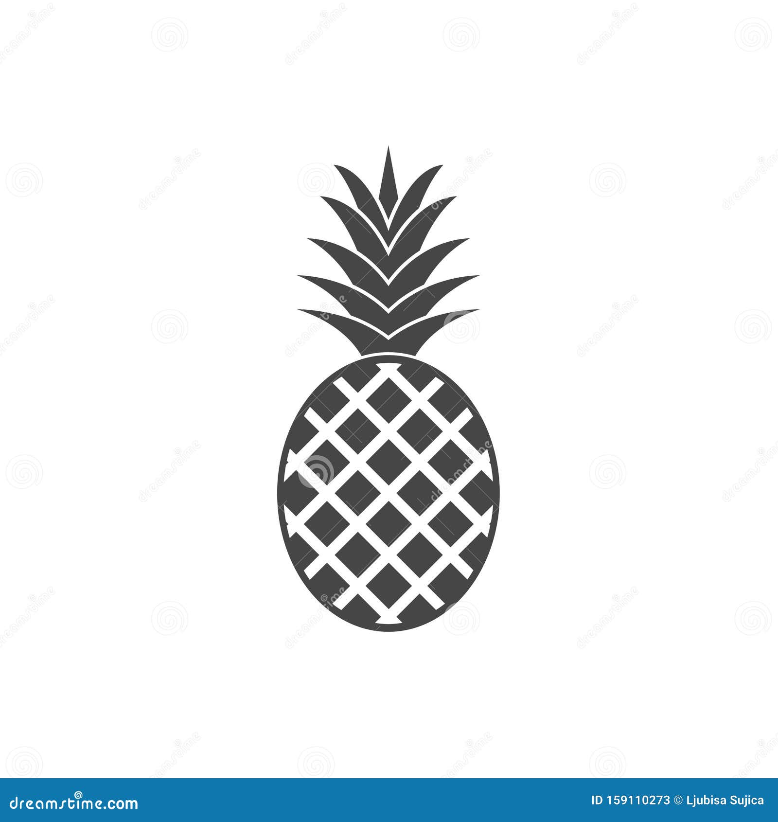 Ananas-Symbol - Abbildung vektor abbildung. Illustration von zeichnung ...
