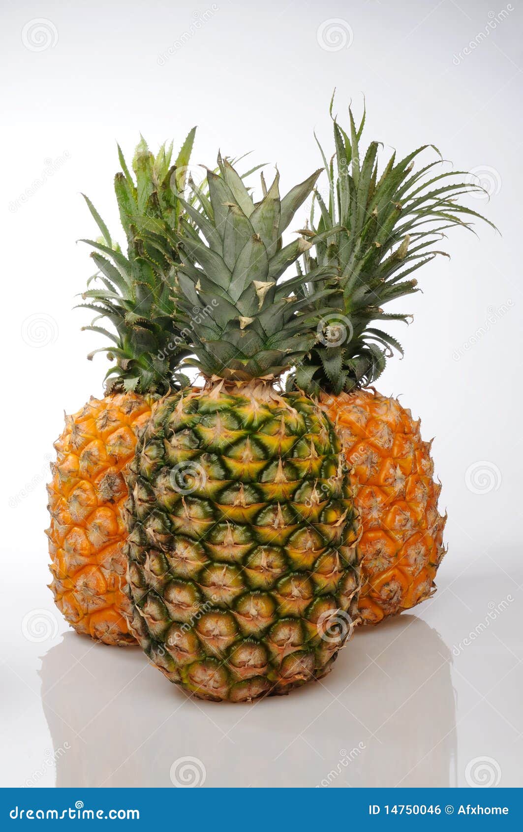 Ananas trois photo stock. Image du ananas, complètement - 14750046