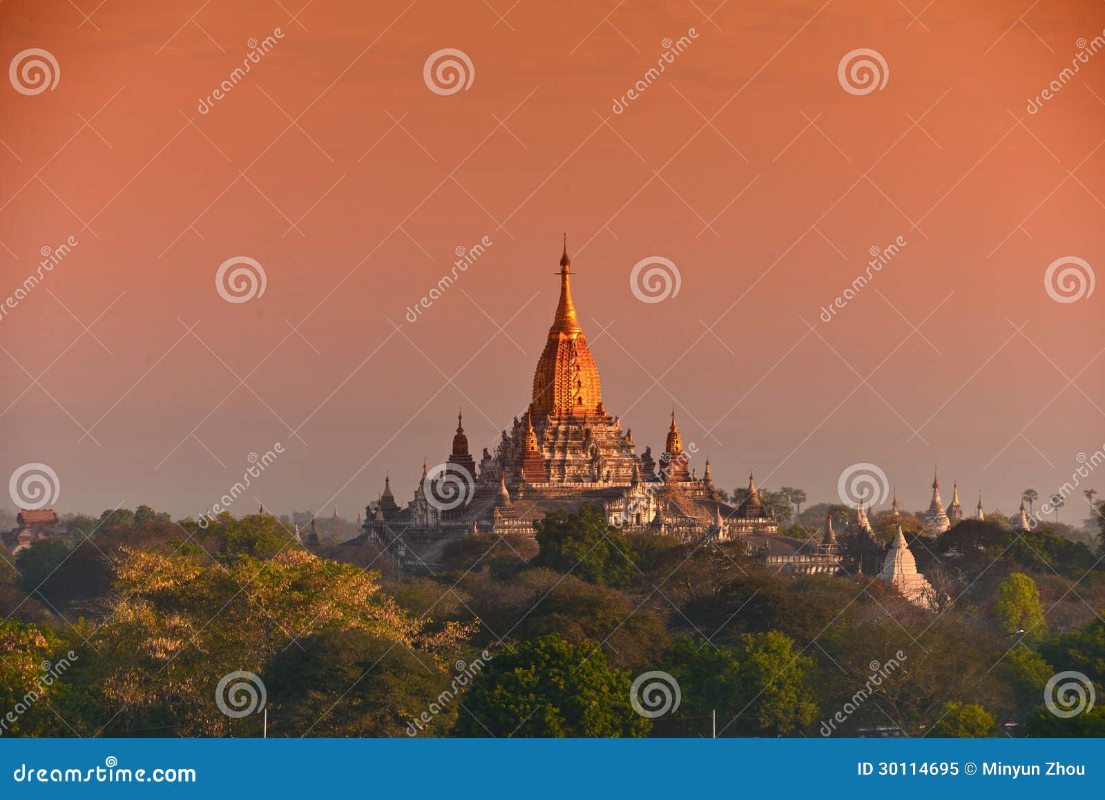 Ananda Phaya,Bagan stock image. Image of buddhist, drawn - 30114695