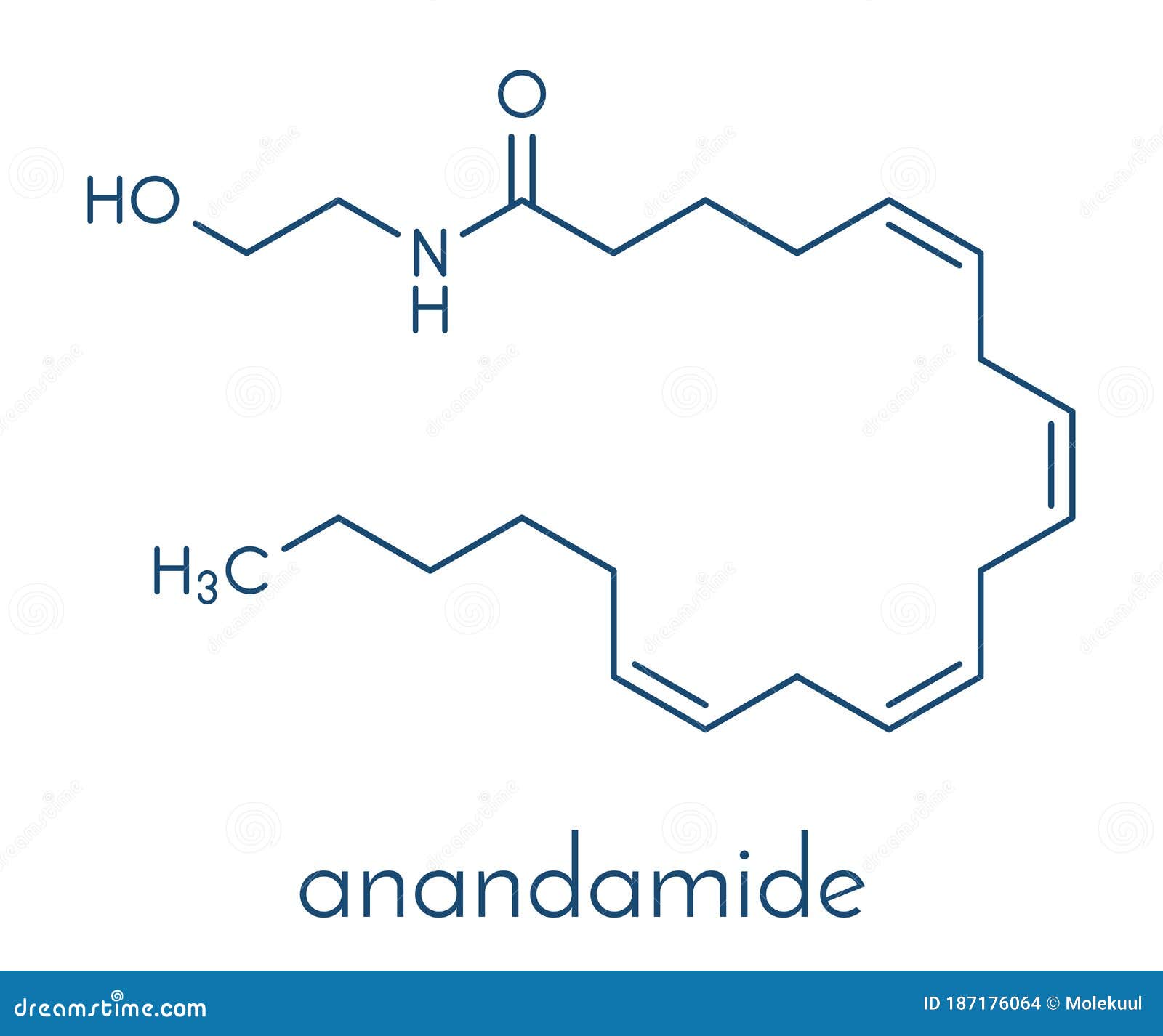 Anandamide Molecule. It Is Endogenous Cannabinoid Neurotransmitter ...